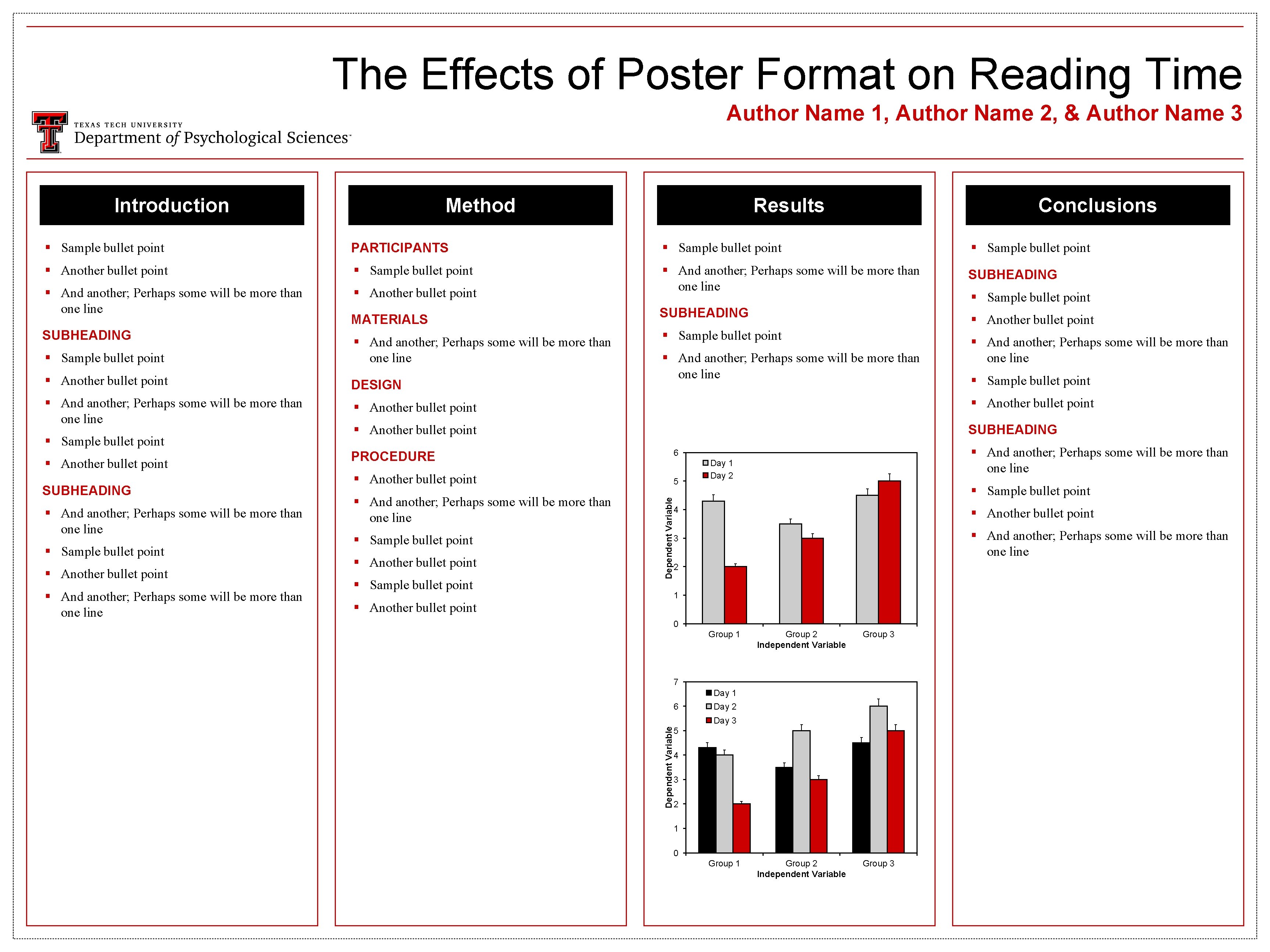 The Effects of Poster Format on Reading Time
