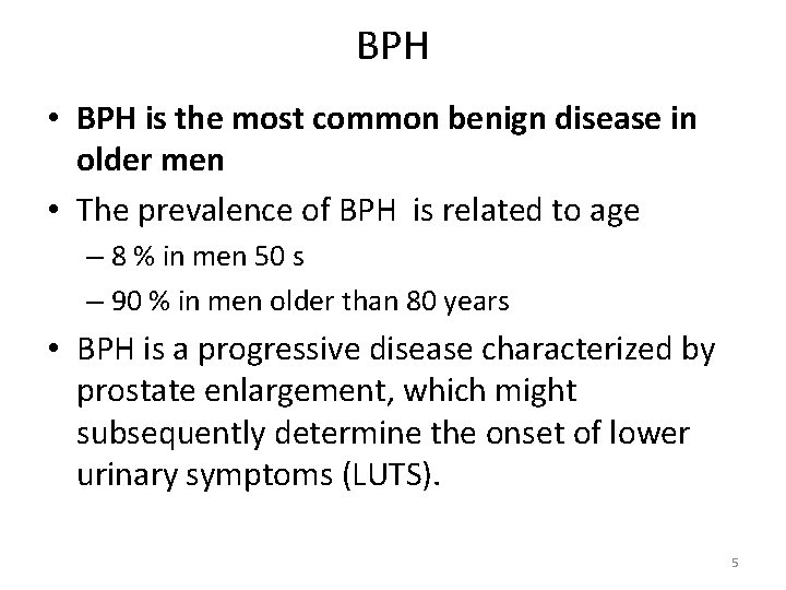 BENIGN PROSTATIC HYPERPLASIA BPH Dr AMMAR FADIL BPH
