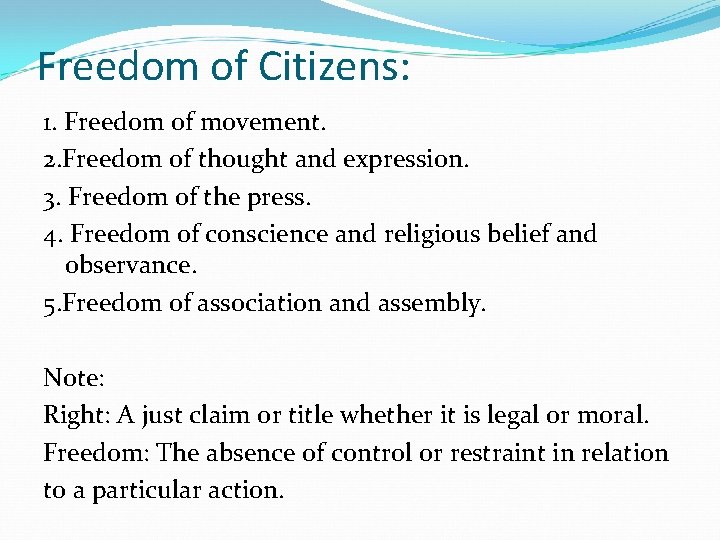 Rights Freedoms and Responsibilities of Citizens Social Studies