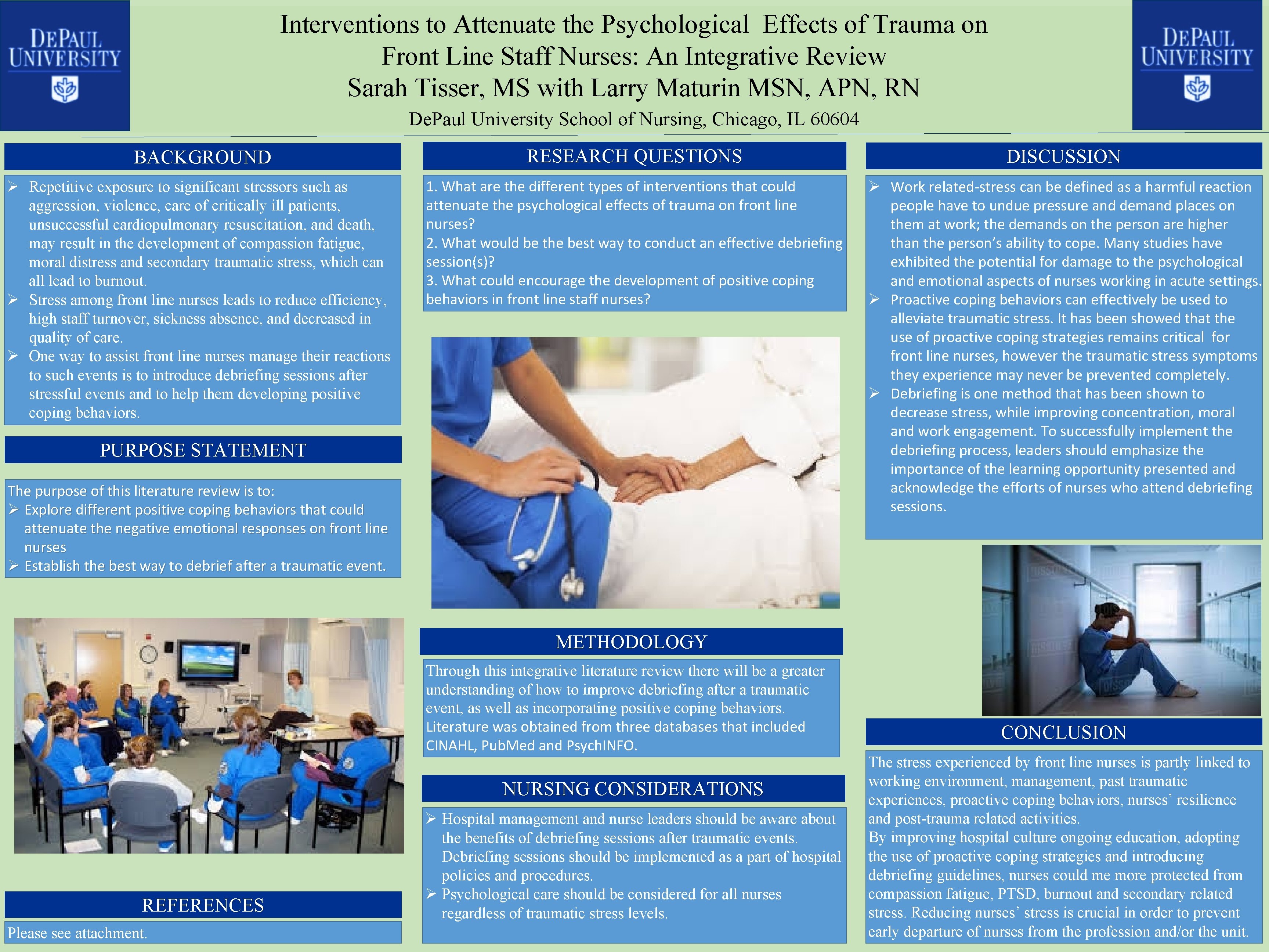 Interventions to Attenuate the Psychological Effects of Trauma