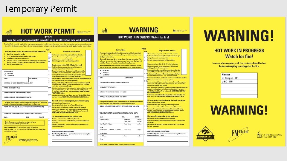Hot Work Loss Prevention Program Overview Scope Definitions