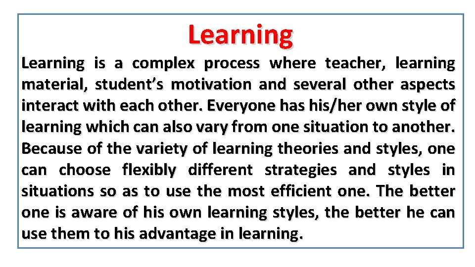 Cognitive Styles and Learning Styles By Dr Ajit