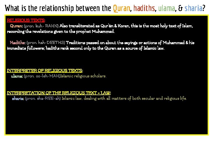 Islam was simultaneously both a single world of