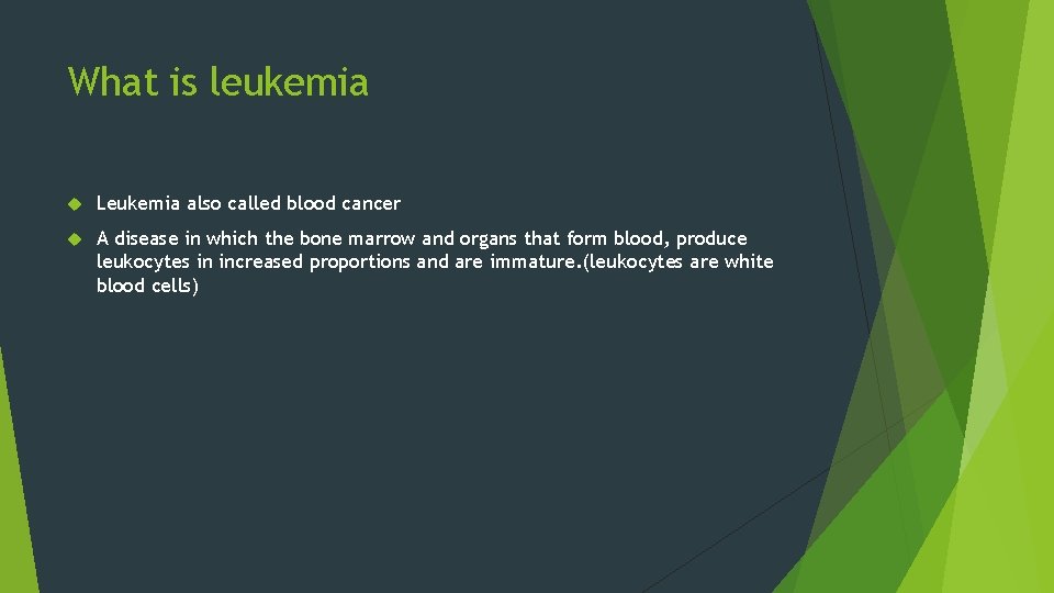 Leukemia By Manuel Gomez What is leukemia Leukemia
