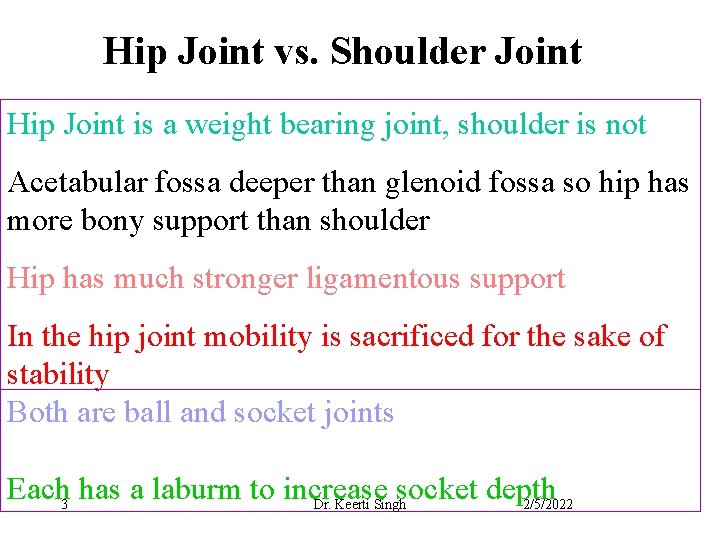 Joints of the Lower Limb MDSC 1105 1