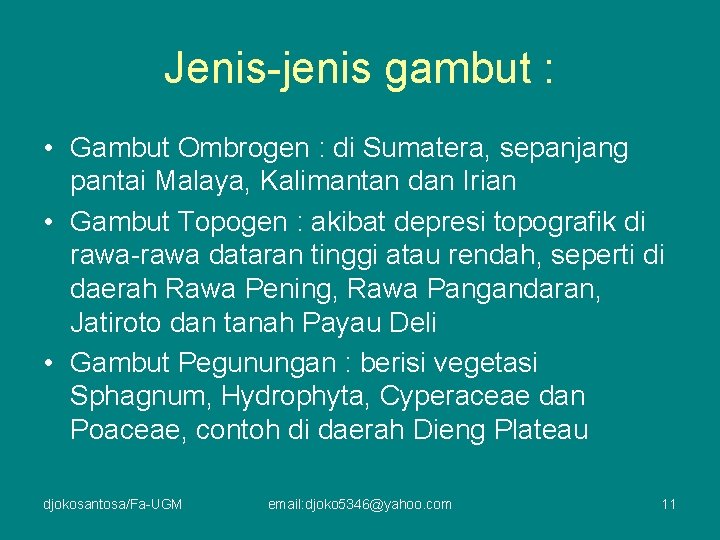 TANAH MERUPAKAN LAHAN BUDIDAYA Jenis tanaman yang akan