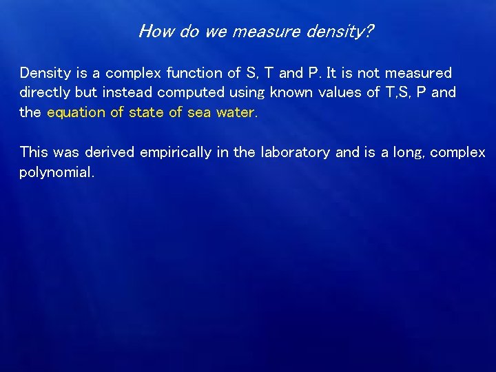 Introduction to Observational Physical Oceanography 12 808 Class