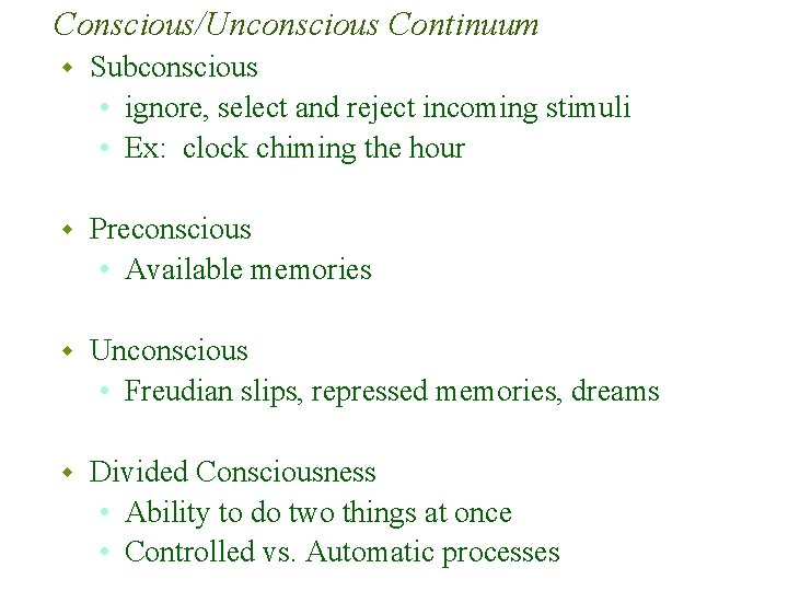 States of Consciousness Chapter 5 Understanding Consciousness Sleep