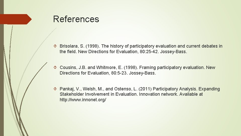 Participatory Analysis What is it and how do