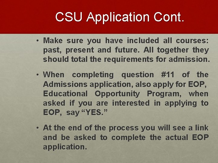 CSU Application Process for AB 540 Students 20142015