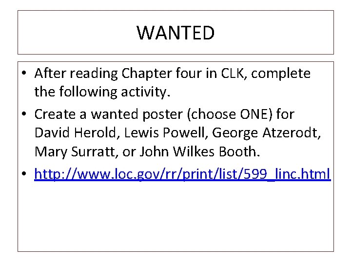 Chasing Lincolns Killer Activities Chapter Questions PROLOGUE 1