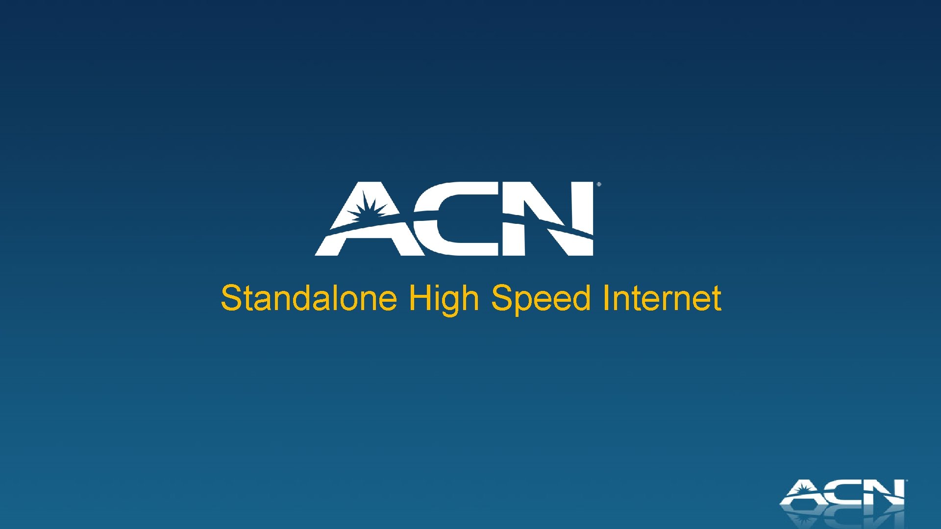Standalone High Speed Internet Overview Residential High Speed
