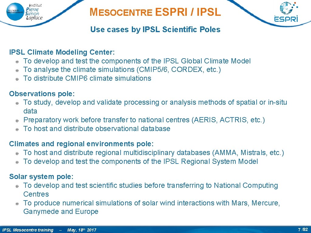 ESPRI ORGANIZERS Coordination MarieAlice Foujols Infrastructure Frdric ...