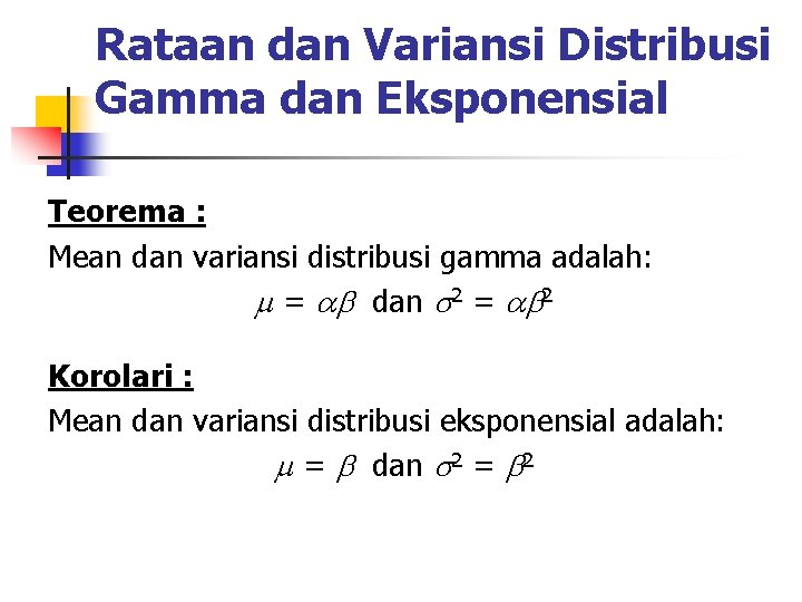 DISTRIBUSI PROBABILITAS KONTINYU TEORITIS 2 TI 2131 TEORI