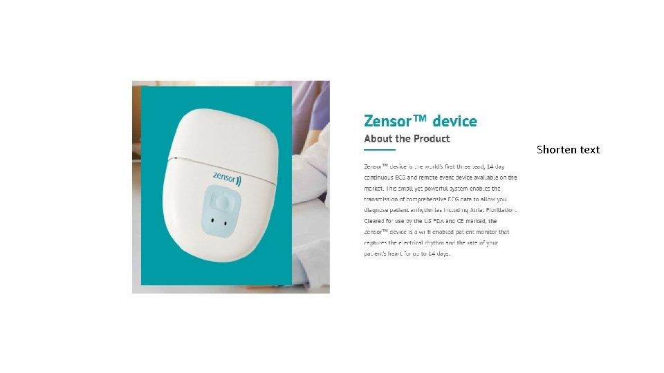Home page edit The Zensor device enables early