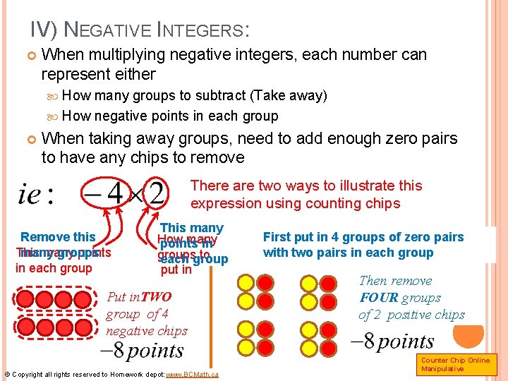 SECTION 1 1 EVALUATING EXPRESSIONS INTEGERS USING COUNTING