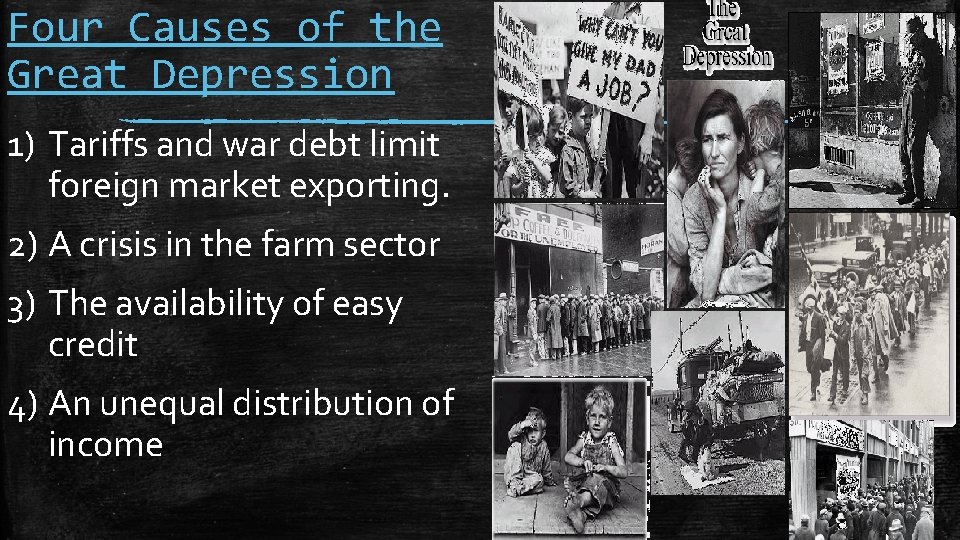 The Great Depression 1929 40 As the prosperity