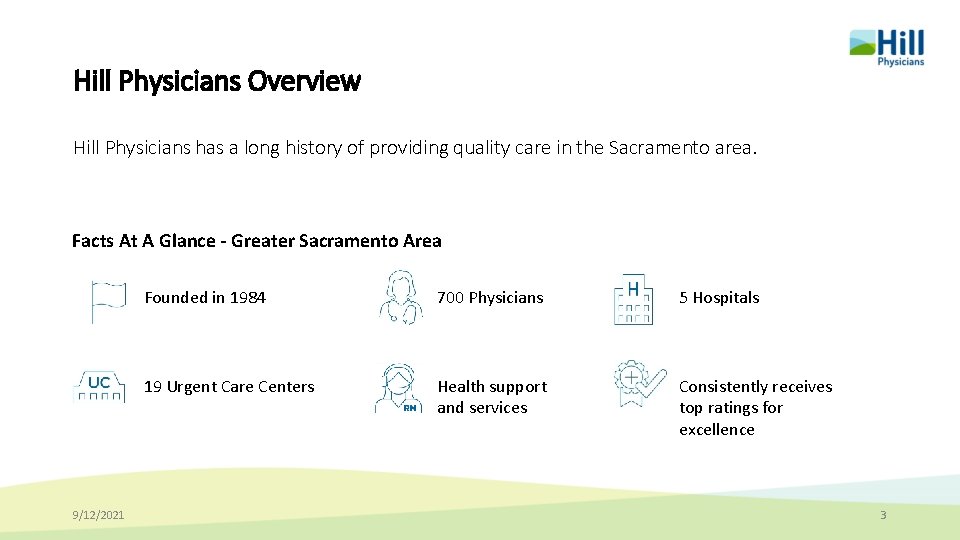 Hill Physicians Medical Group Overview Sacramento Area Overview