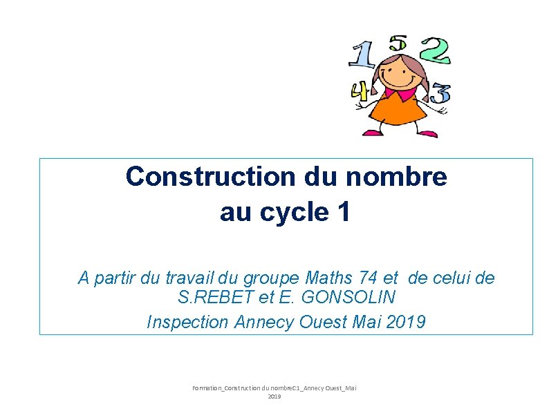 Construction du nombre au cycle 1 A partir