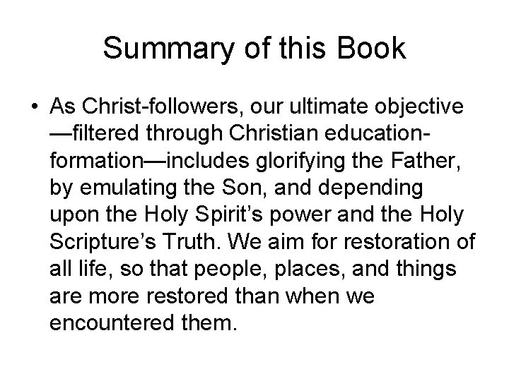Introduction to Christian Education and Formation By Dr