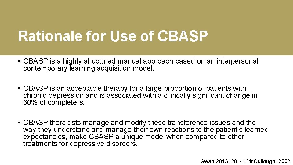 CognitiveBehavioral Analysis System of Psychotherapy CBASP Andrea M