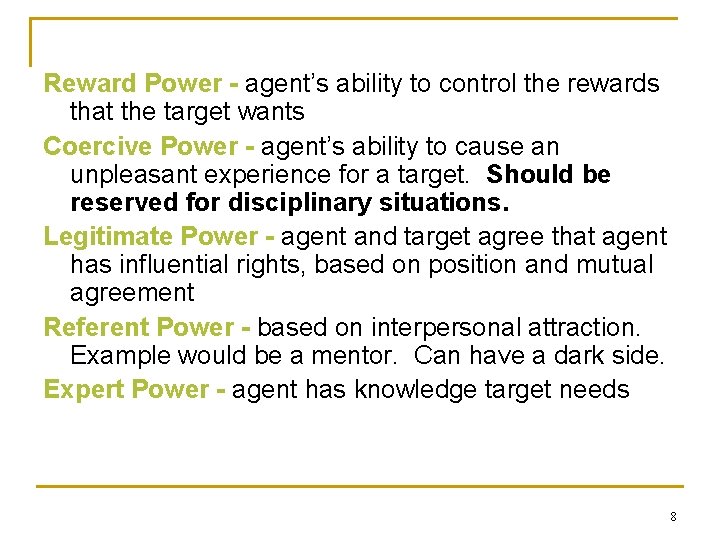 Chapter 12 Leadership Power and Influence 1 Transactional