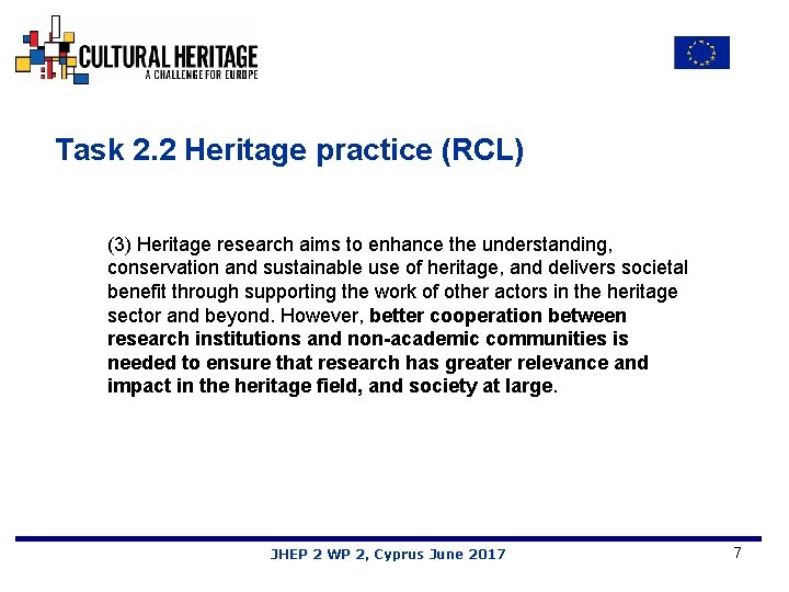 Task 2 2 Heritage practice RCL Statement for