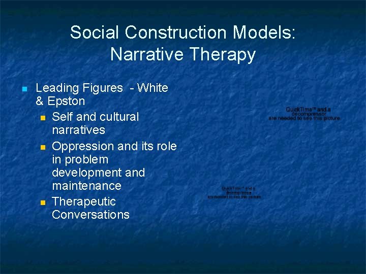 Social Constructionist Narrative Approaches Social Construction Models ...