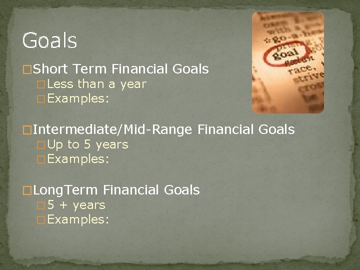Financial Literacy For today What is important to