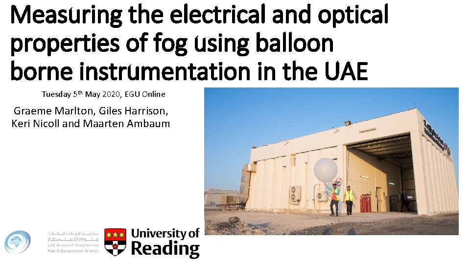 Measuring the electrical and optical properties of fog