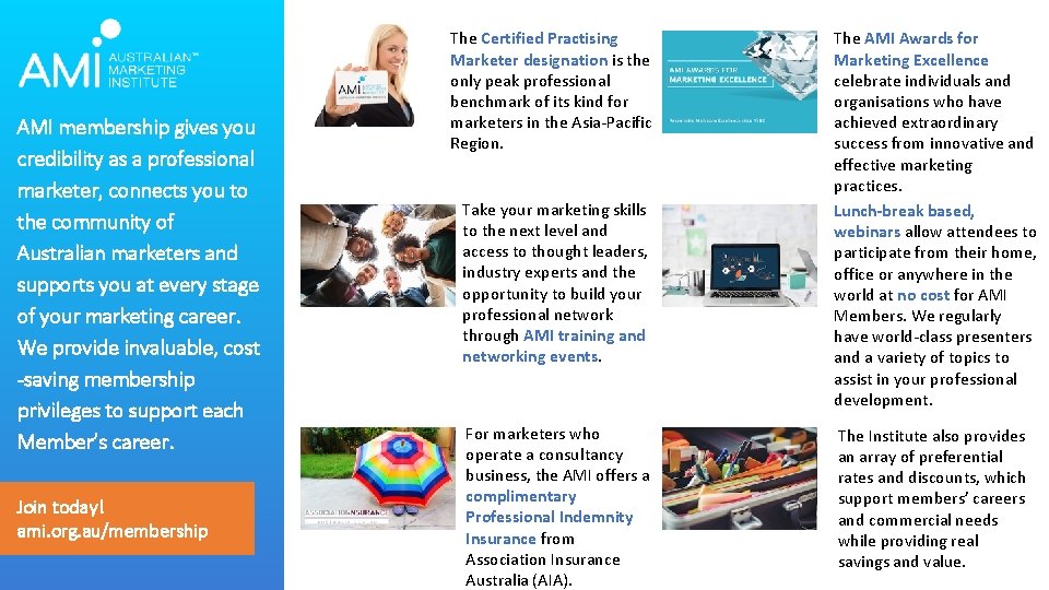 AMI membership gives you credibility as a professional