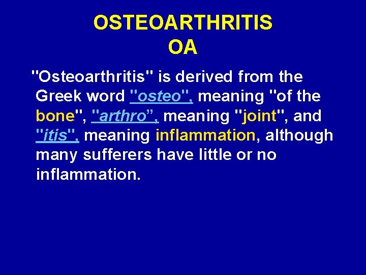 DEGENERATIVE OSTEOARTHRITIS Prof Dr Ece AYDO Physical Medicine
