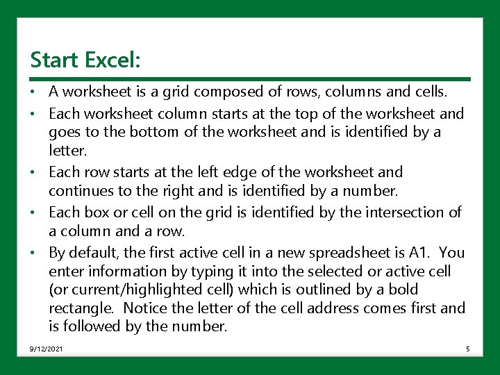 Microsoft Excel 2016 Lesson 1 Overview 2014 John