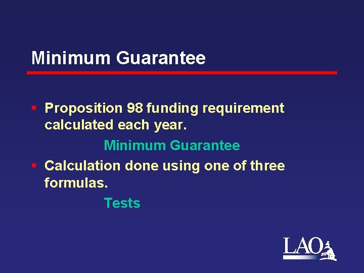 The Basics of Proposition 98 A Tutorial for