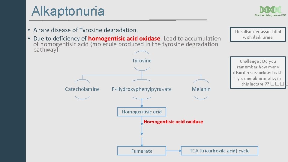 Biochemistry Inborn Errors of amino acid Metabolism One