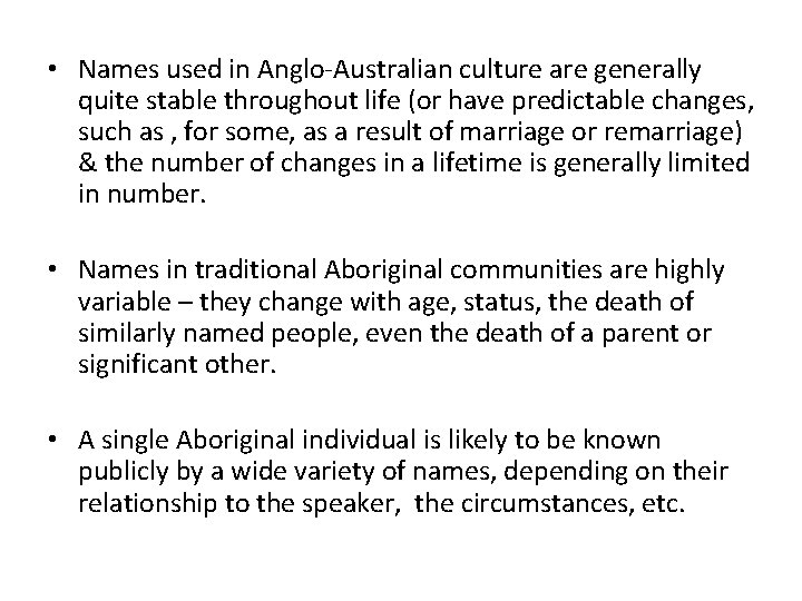 Identity and Identification Traditional Australian Indigenous processes ...
