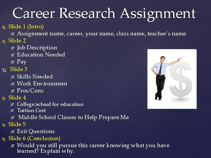 Career Research Assignment 1 Learning Targets 1 Research
