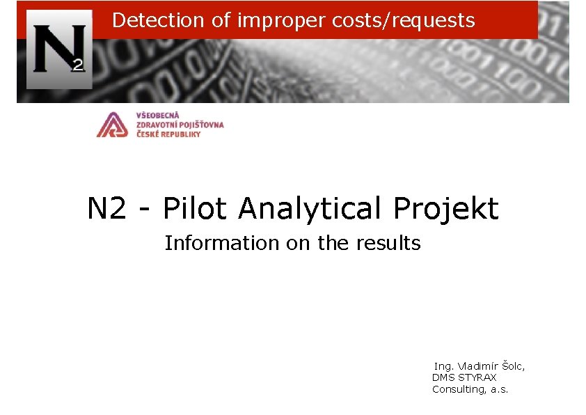 Detection of improper costsrequests N 2 Pilot Analytical