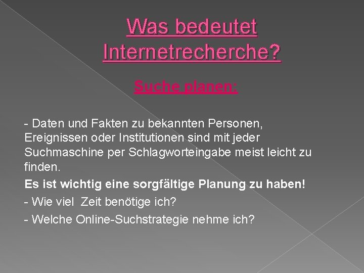Internetrecherche Informationskompetenz von Ferdinand Was bedeutet ...