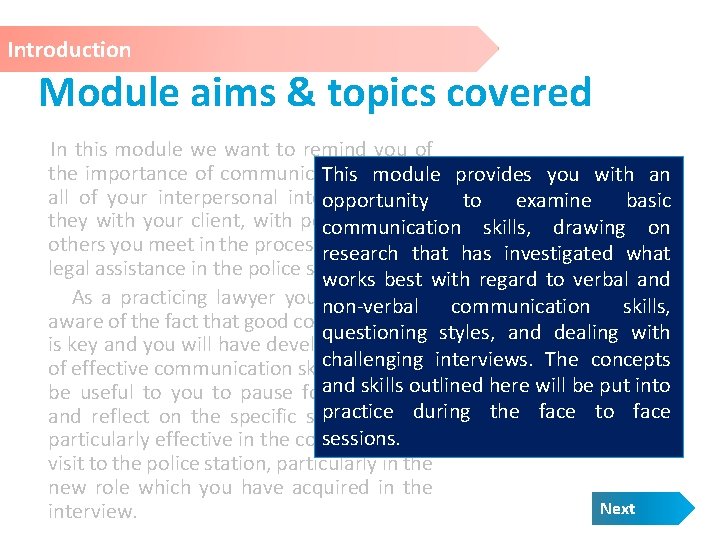 Module 5 Communication skills Cofunded by the Justice