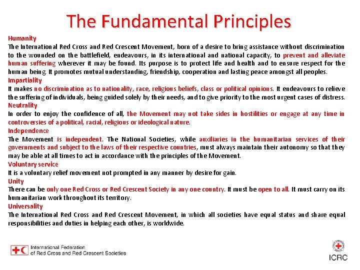 The International Red Cross and Red Crescent Movement