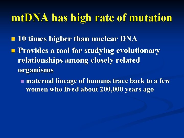 The Chromosomes of Organelles Outside the Nucleus Exhibit
