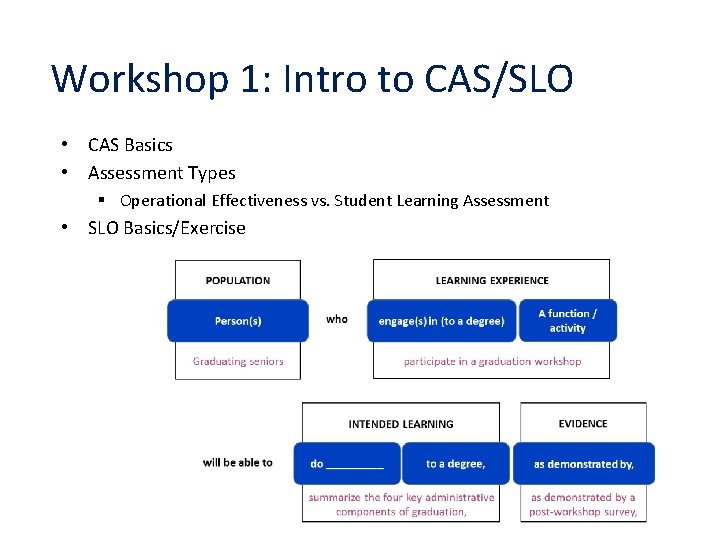 CAS Student Learning Outcomes Lessons from the Field