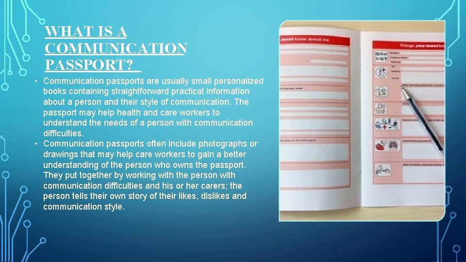 COMMUNICATION PASSPORTS WHAT IS A COMMUNICATION PASSPORT Communication