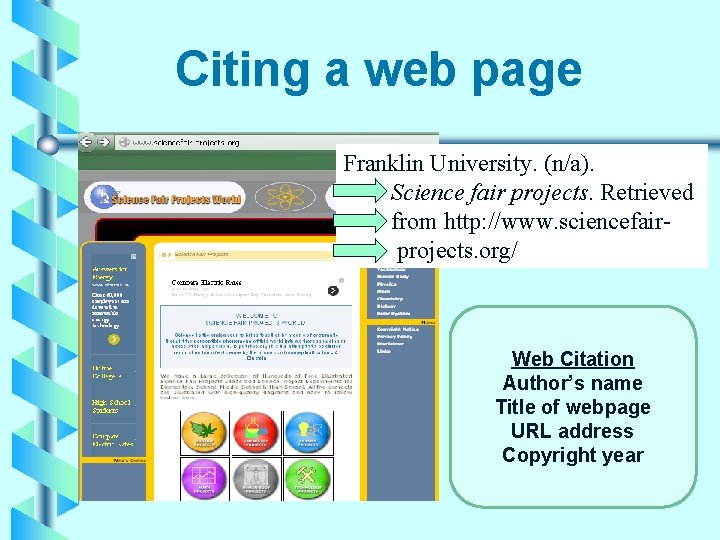 Science Fair Research Using APA format By Mrs