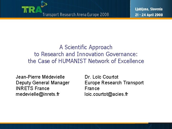 A Scientific Approach to Research and Innovation Governance