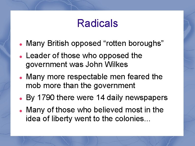 th 18 Century England British Government Britain was