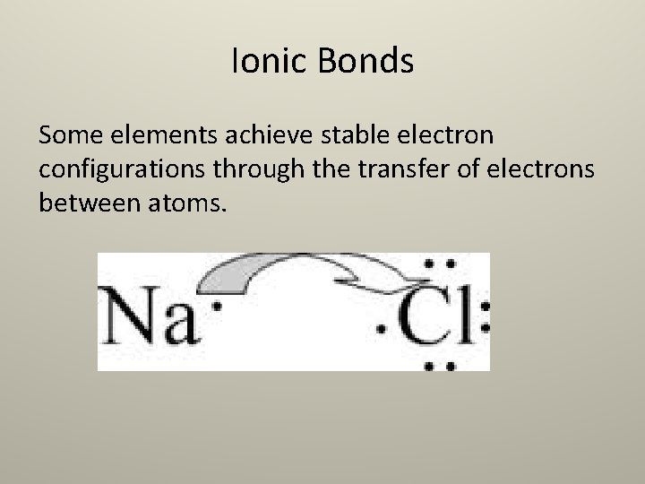 Physical Science Ionic Bonding Stable Electron Configurations When