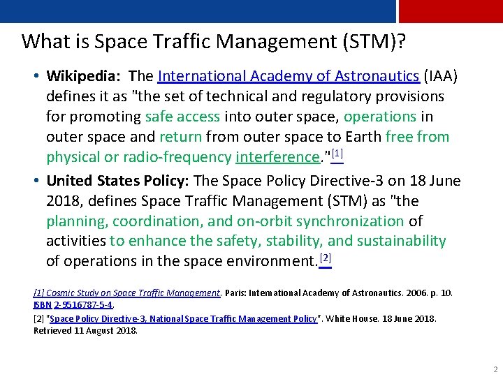 Space Traffic Management Issues A Short Tech Brief