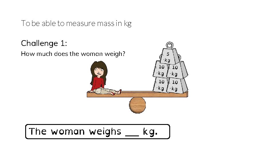 To be able to measure mass in kg